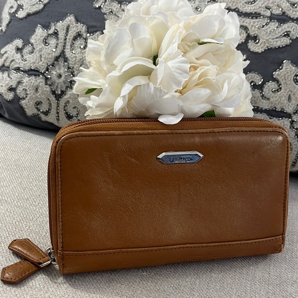 Perlina | Bags | Perlina New York Light Brown Leather Large Double Zip ...